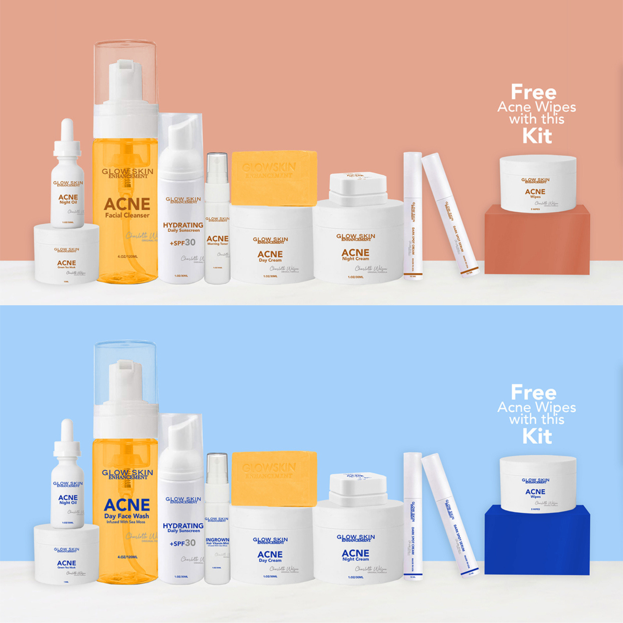 Acne 12 Piece Kit– Glow Skin Enhancement