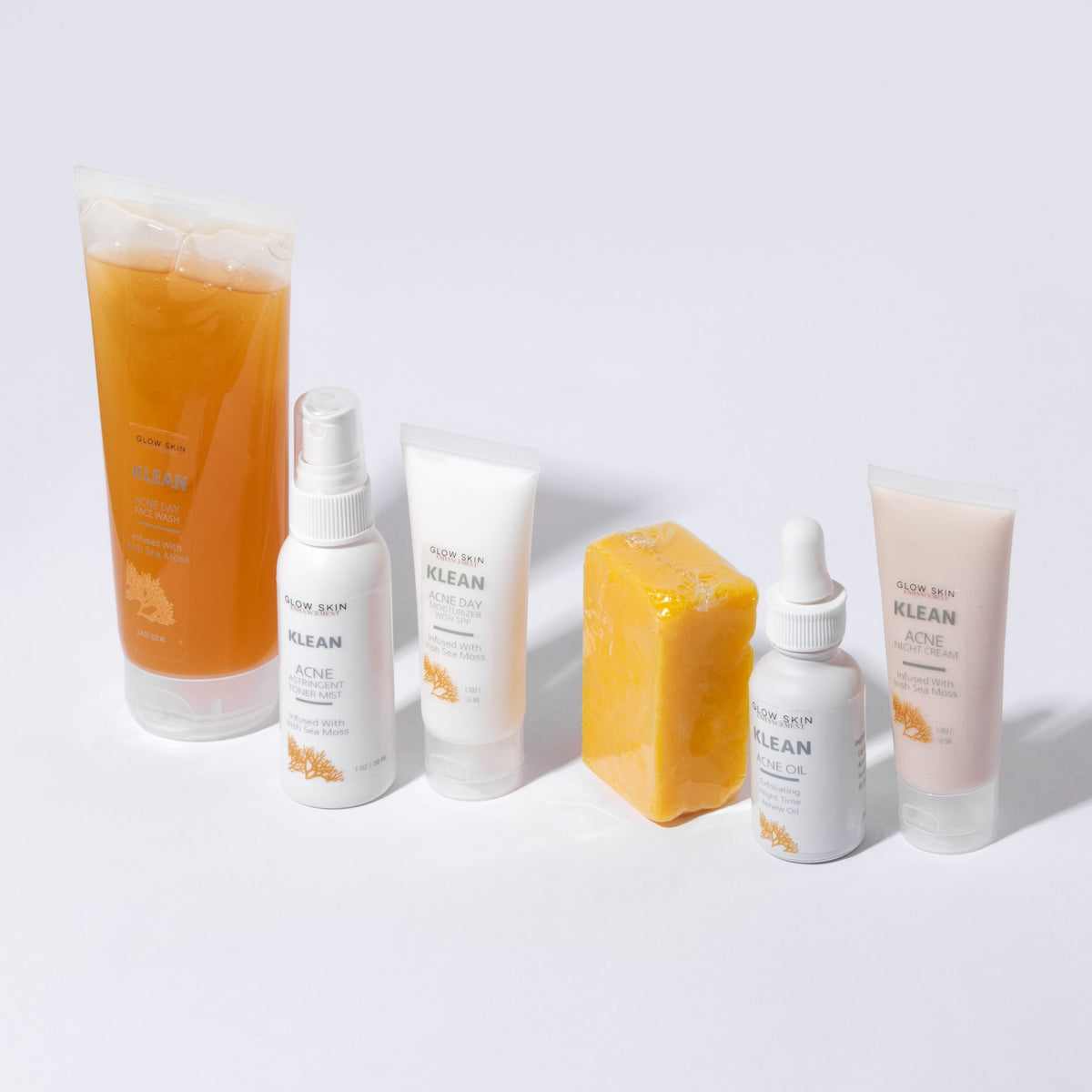 KLEAN Acne Kit with Sea Moss (Sensitive Skin)– Glow Skin Enhancement